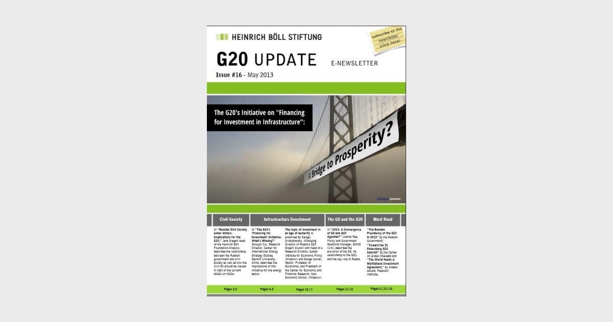 G20 Update #16: The G20's Initiative on "Financing for Investment in ...