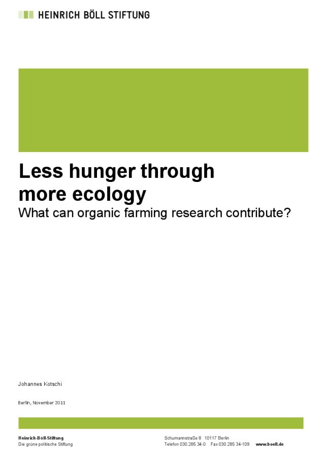 Less hunger through more ecology: Feeding the world with organic ...